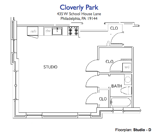 Floorplans | Cloverly Park Apartments Philadelphia PA