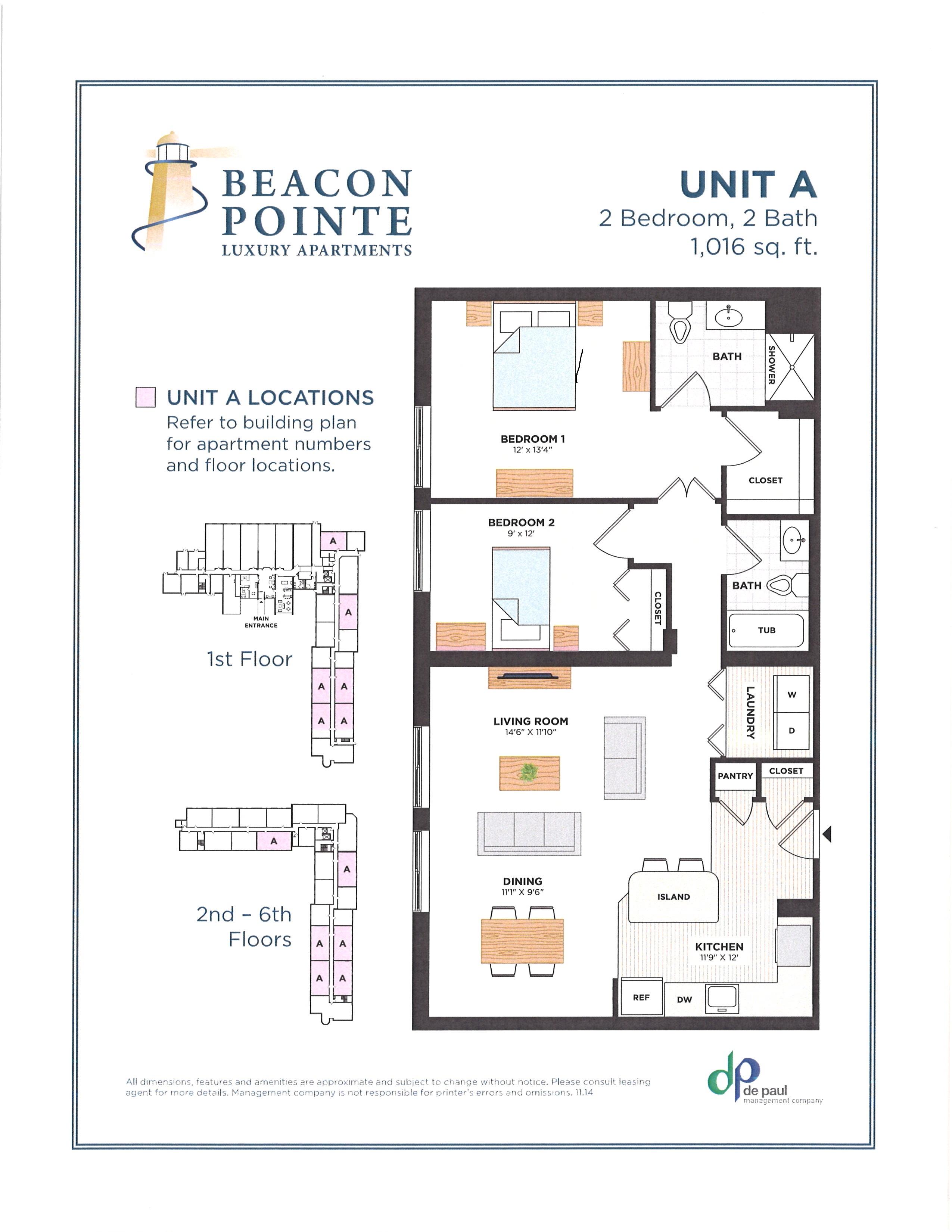 Floorplans | Beacon Pointe Apartments Philadelphia PA