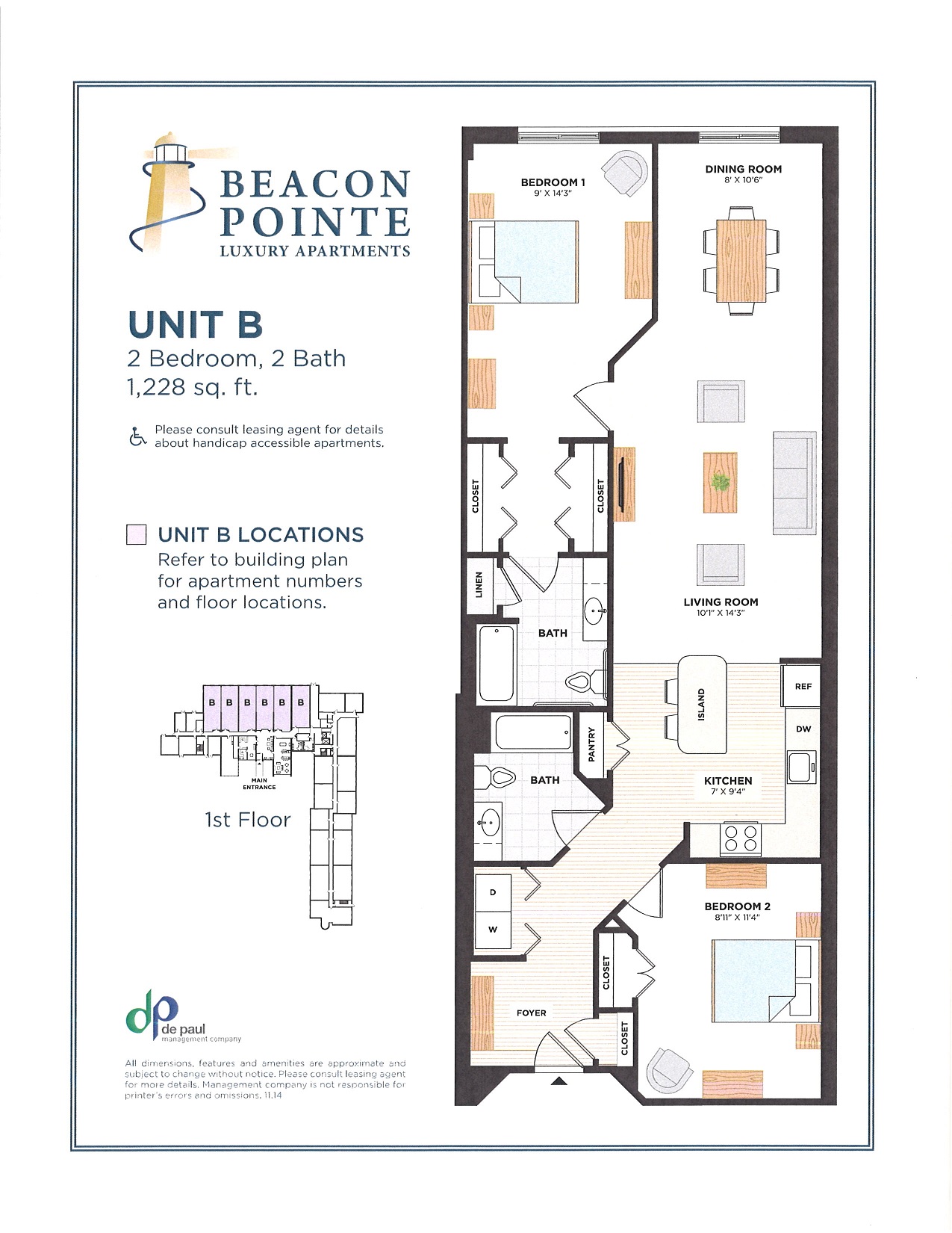 Floorplans | Beacon Pointe Apartments Philadelphia PA