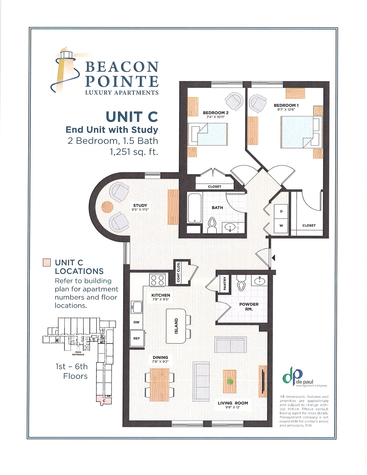 Floorplans | Beacon Pointe Apartments Philadelphia PA